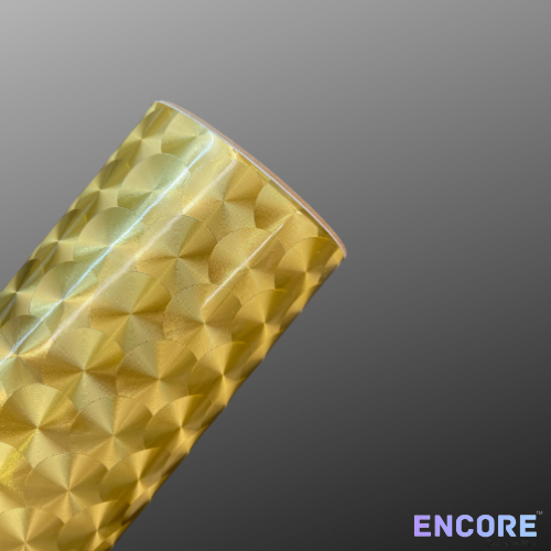 Encore® EFX21 Gold Large Engine Turn Adhesive Vinyl